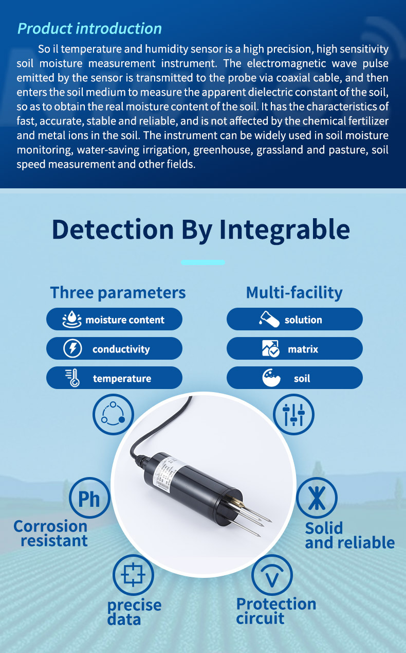 Product features of soil conductivity sensor